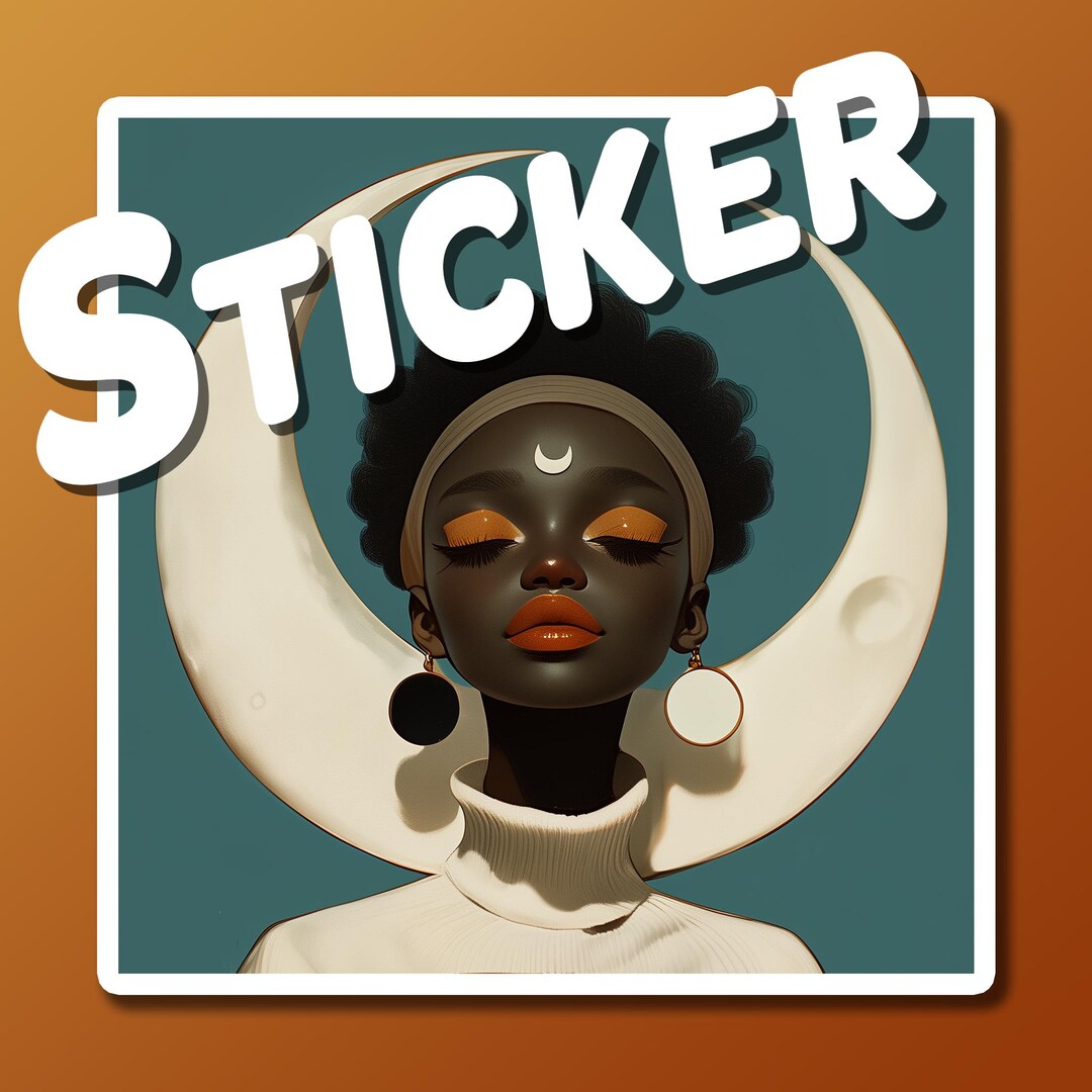 Moon Lady | Vinyl Stickers - Etsy