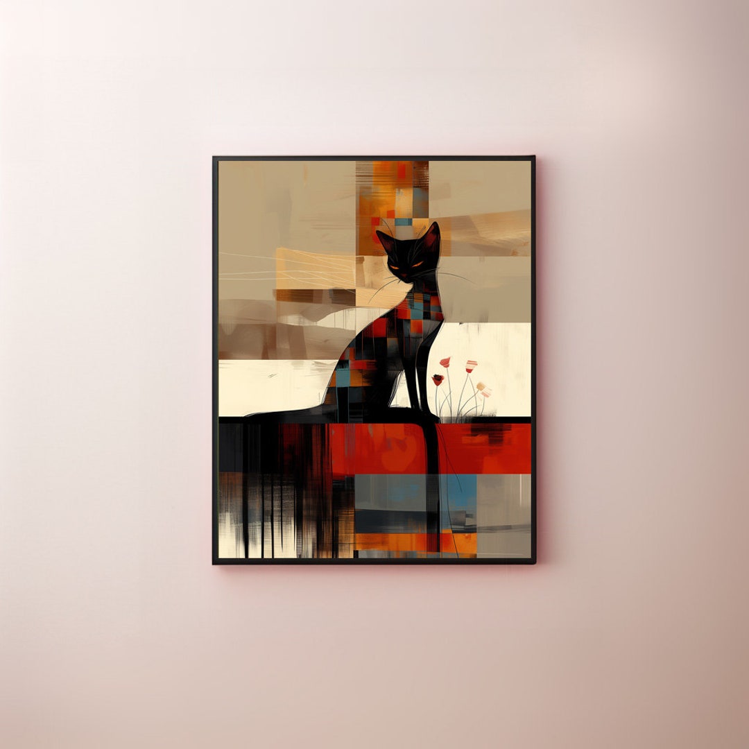 Black Gato 2 Digital Downloadable Wall Art - Etsy
