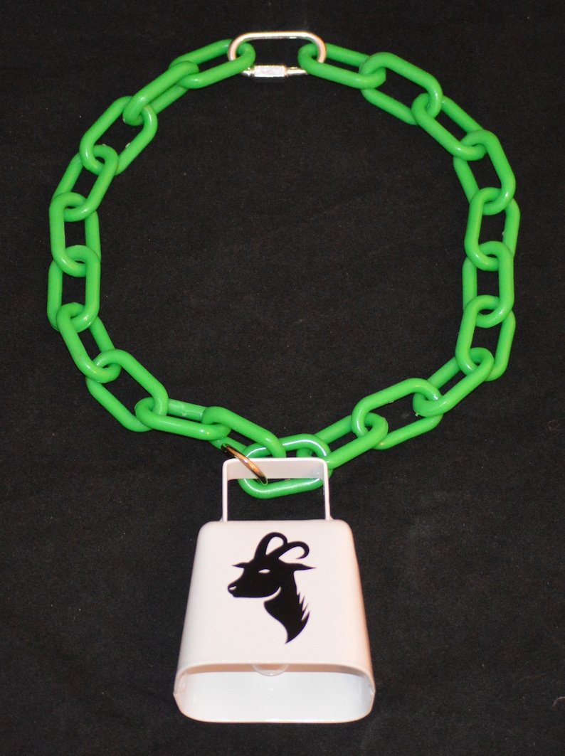 Goat Collar Plastic 6mm Chain With COW Bell & Metal Quick Link 20", 28 ...