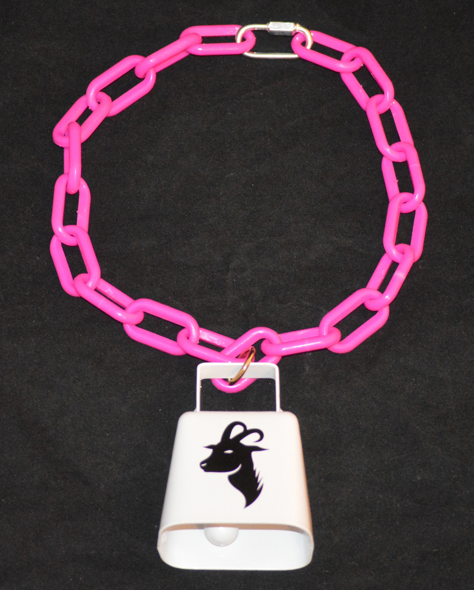 Goat Collar Plastic 6mm Chain With COW Bell & Metal Quick Link 20", 28 ...