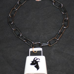 Goat Collar Plastic 6mm Chain With COW Bell & Metal Quick Link 20", 28 ...