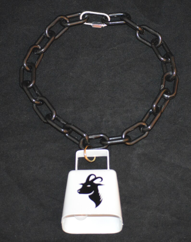 Goat Collar Plastic 6mm Chain With COW Bell & Metal Quick Link 20", 28 ...