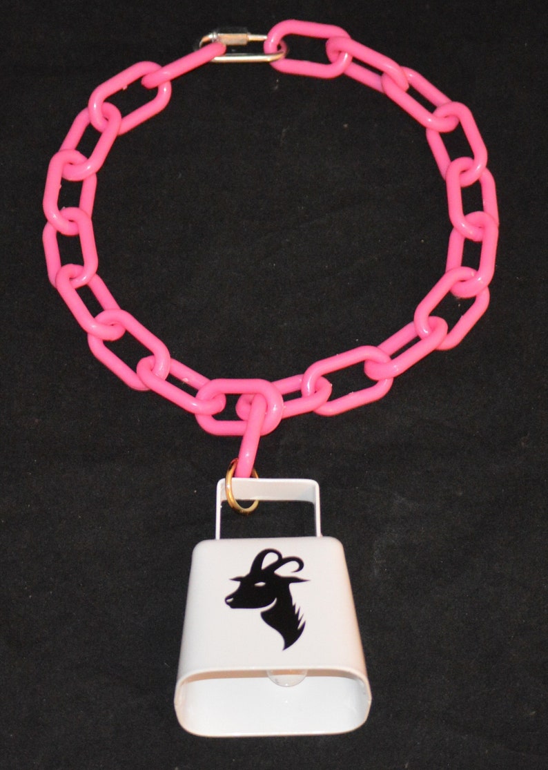 Goat Collar Plastic 6mm Chain With COW Bell & Metal Quick Link 20", 28 ...