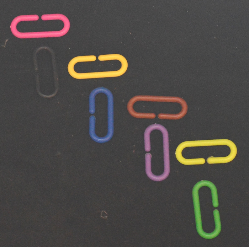 100pcs Plastic C Clips Hook Chain C Links Sugar Glider Rat Parrot Bird ...