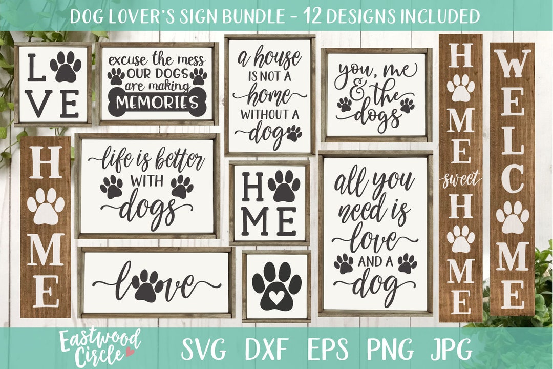 Dog Sign Svg Bundle, Dog Svg, Dog Sign Svg, Dog Svg Bundle, Dog Svg ...