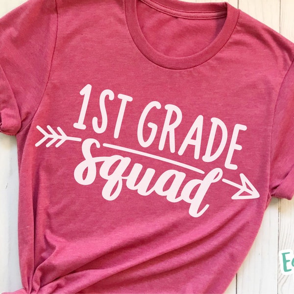 1st Grade Squad Svg - Etsy