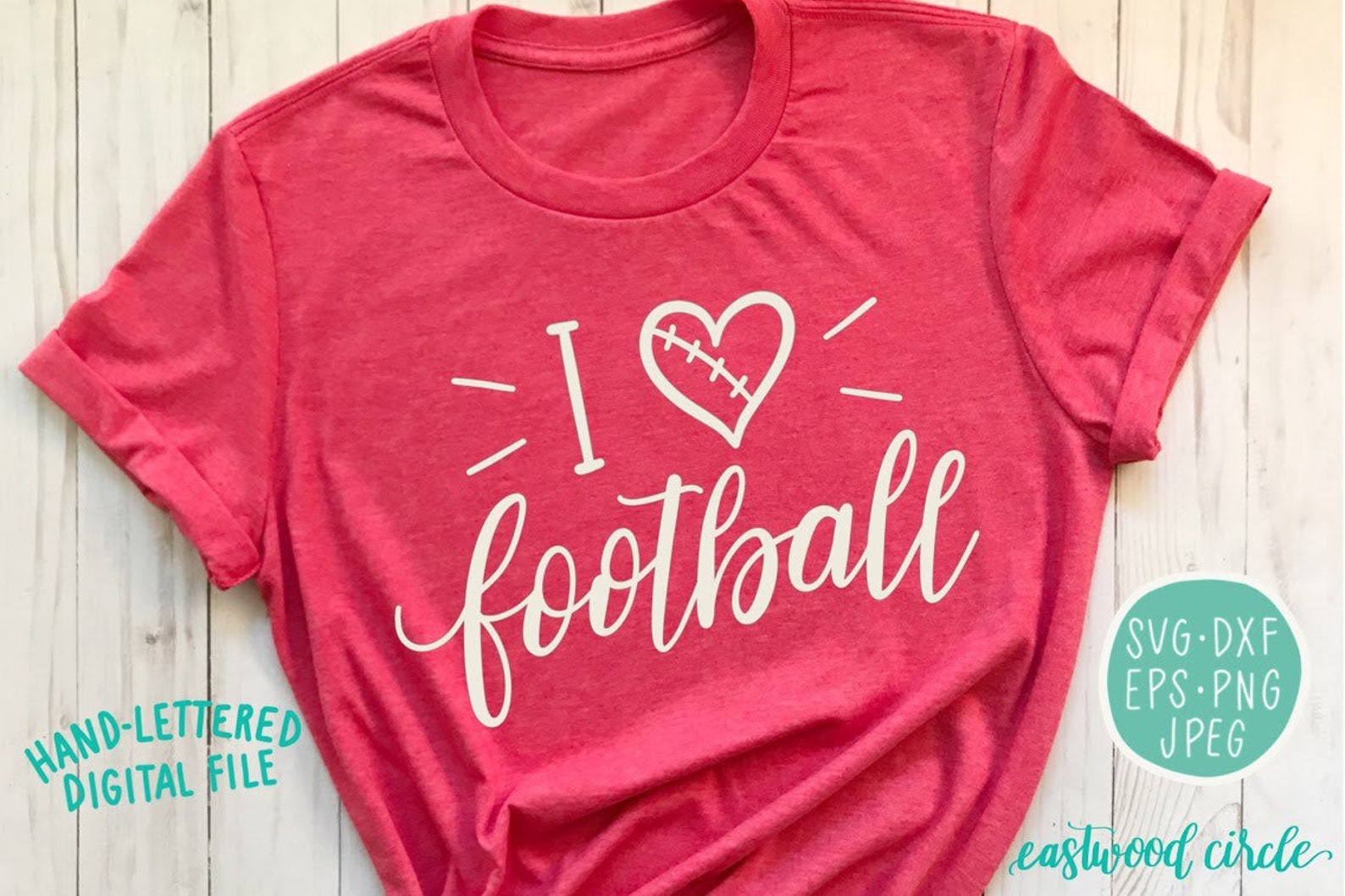 I Love Football Svg Football Shirt Svg Football Svg for | Etsy