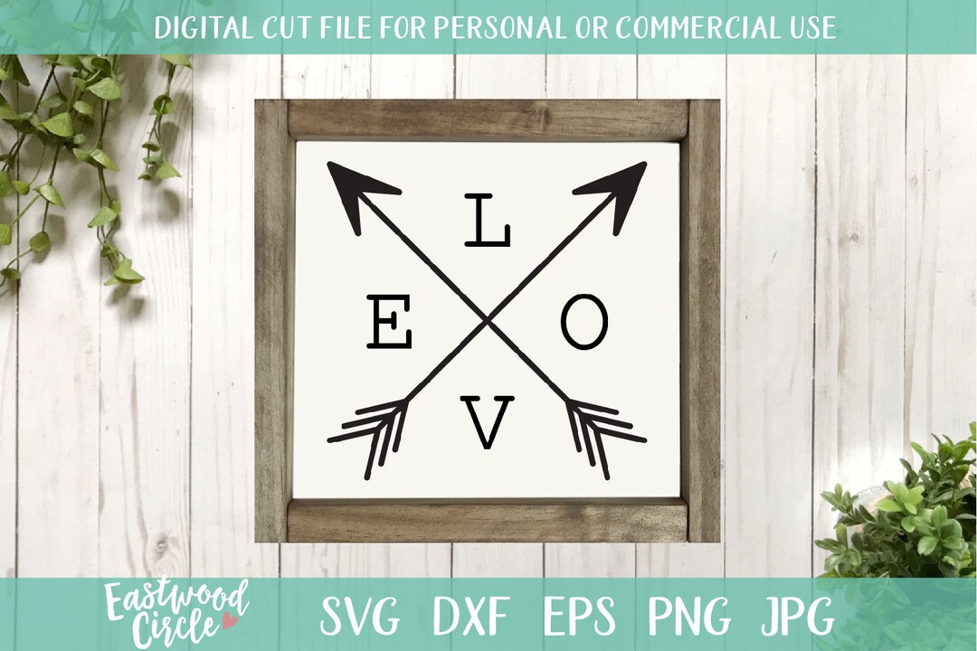 Love With Arrows Svg, Love Arrows Svg, Valentine Svg, Valentines Svg ...