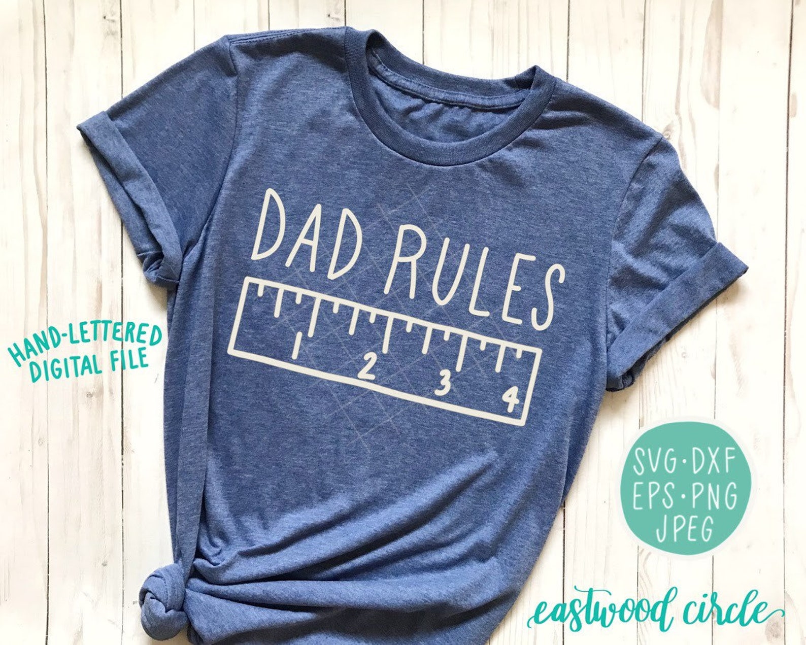 Dad Rules Svg, Dad Svg, Father's Day Svg, Hand Lettered Svg ...
