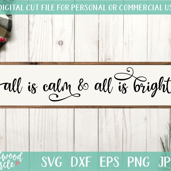 All is Calm All is Bright Sign - Etsy