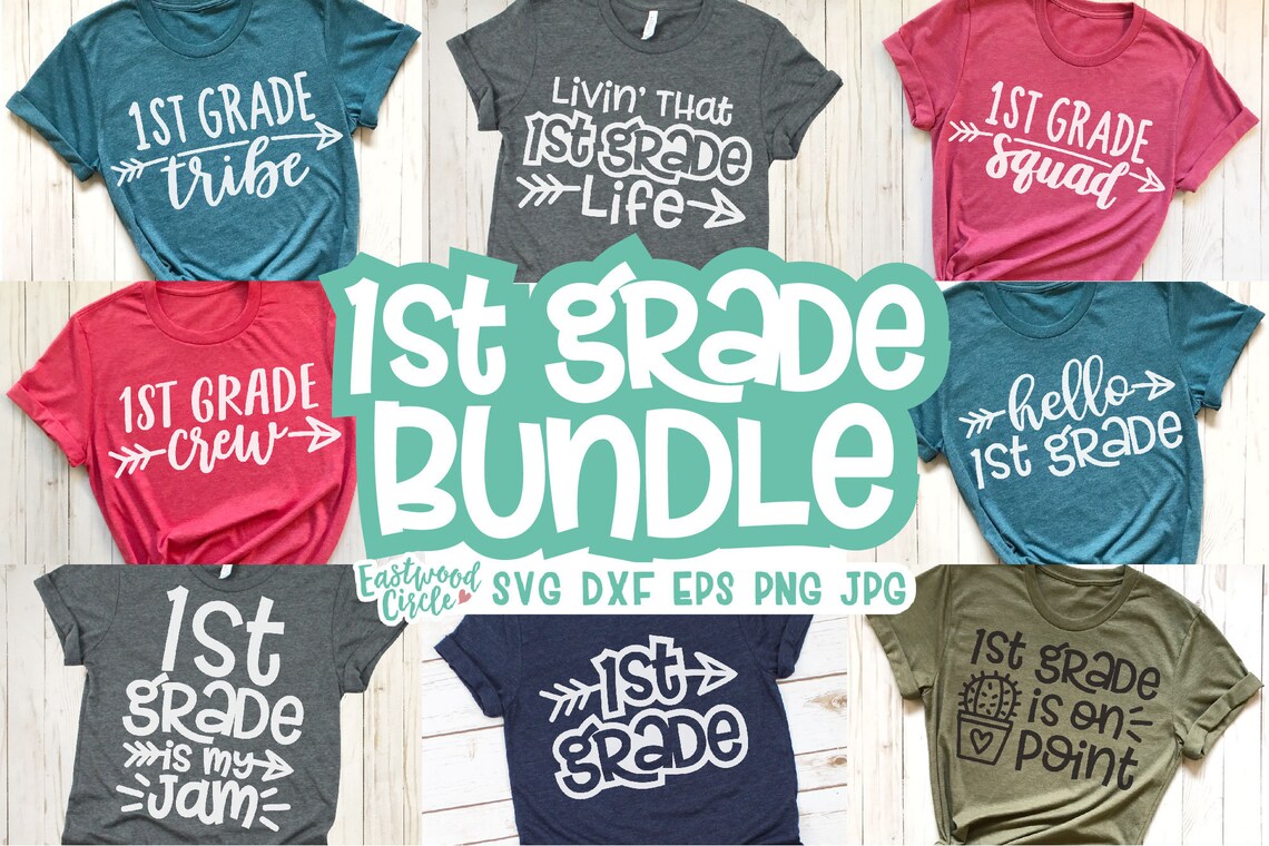 1st Grade Svg Bundle, 1st Grade Svg, First Grade Svg, School Svg ...