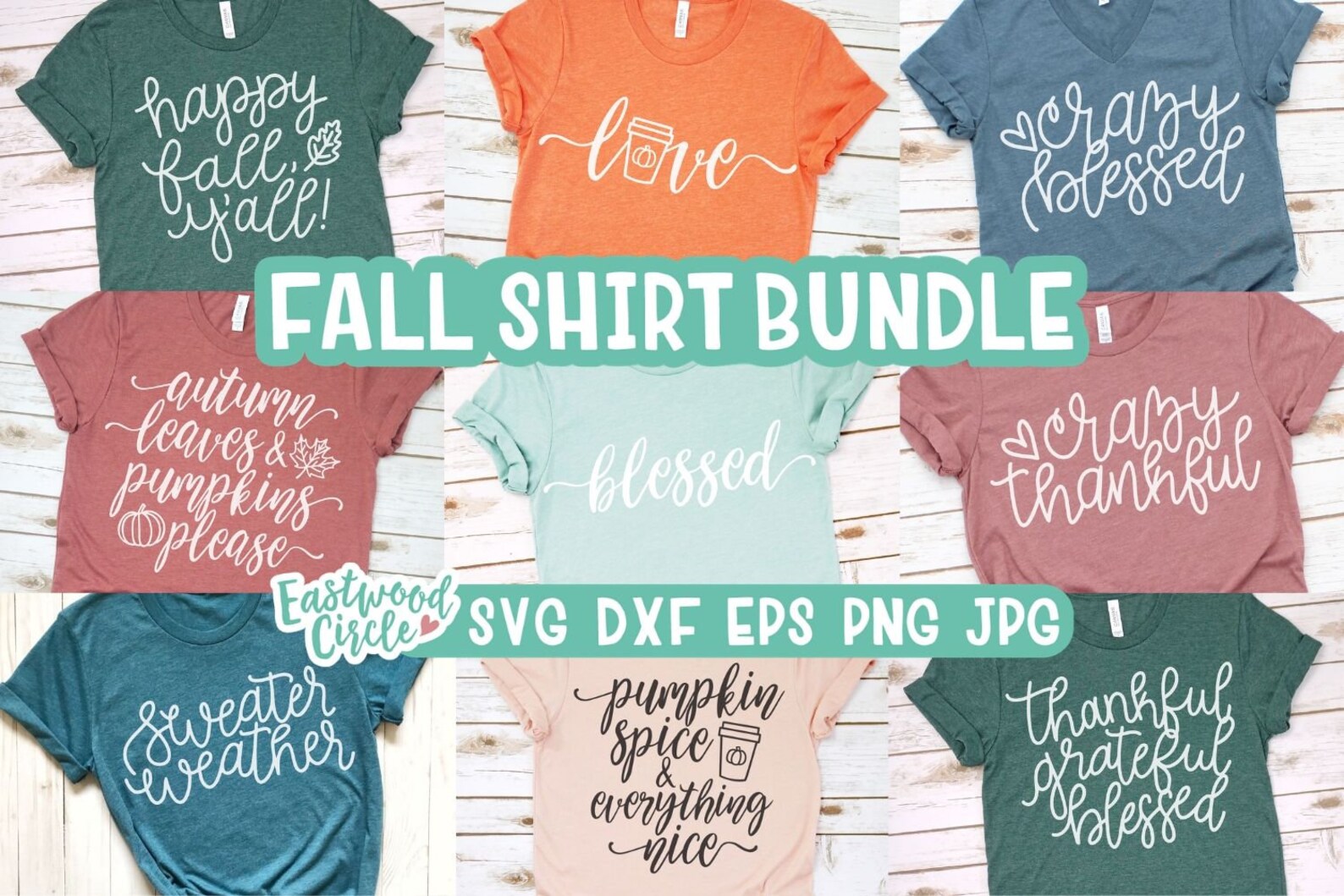 Fall Shirt Svg Bundle, Fall Svg Bundle, Fall Svg, Fall Svg Files, Fall ...