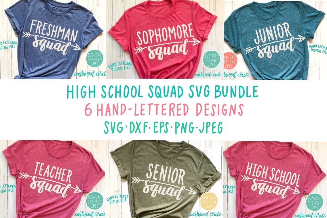High School Squad svg Bundle Squad svg Bundle School svg | Etsy