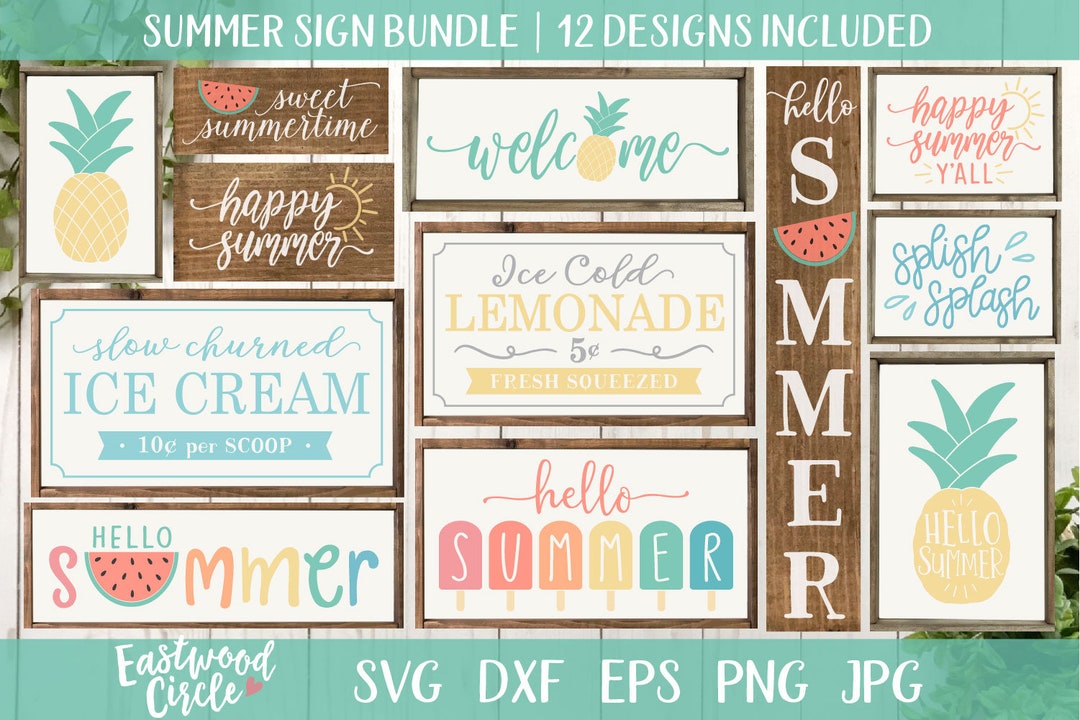 Summer Svg Bundle, Summer Svg, Summer Sign Svg, Summer Svg Files ...