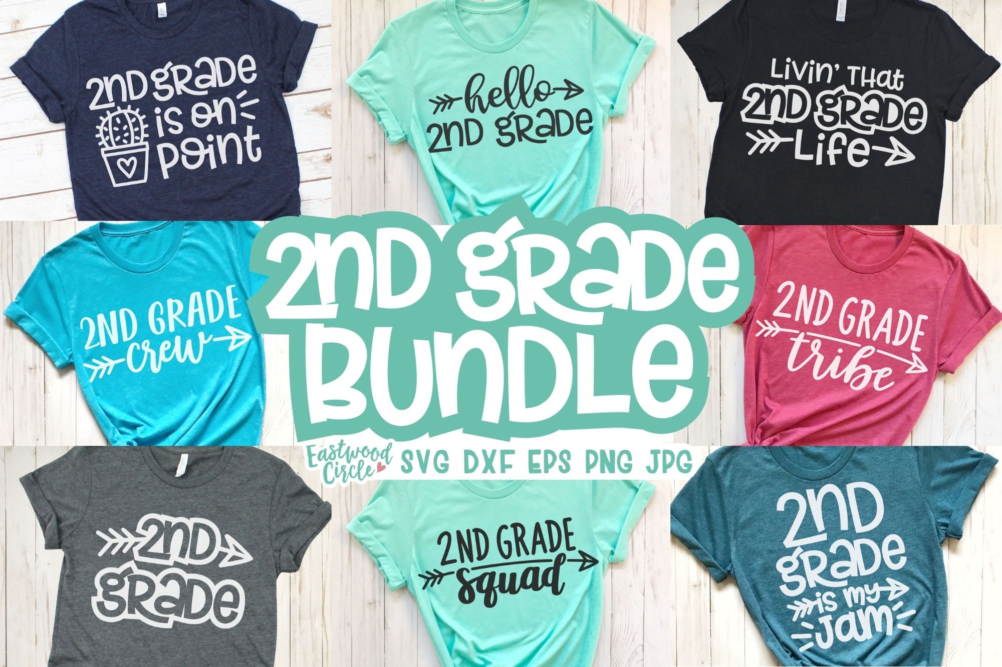 2nd Grade svg Bundle 2nd Grade svg Second Grade svg School | Etsy