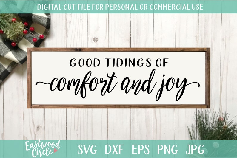 Good Tidings of Comfort and Joy Svg Christmas Svg Christmas - Etsy