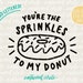 You're the Sprinkles to My Donut Svg, Donut Svg, Hand Lettered Svg ...