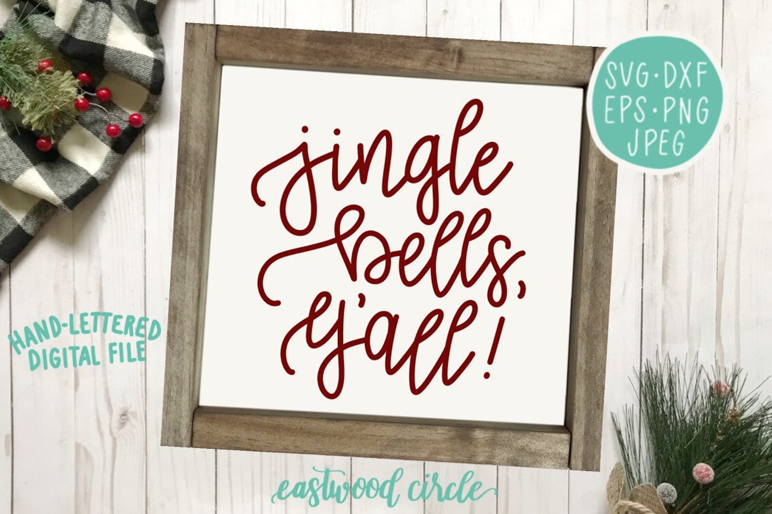Jingle Bells Y'all svg Jingle Bells svg Christmas Sign | Etsy