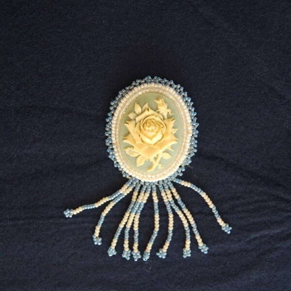 Beaded Broach - Etsy