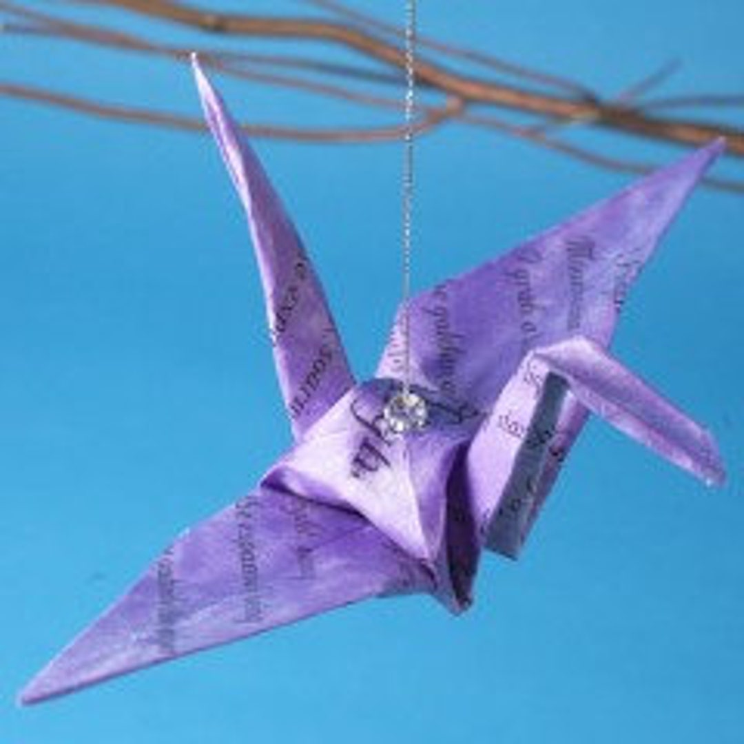 Poetry Takes Flight Origami Crane With Poem - Etsy