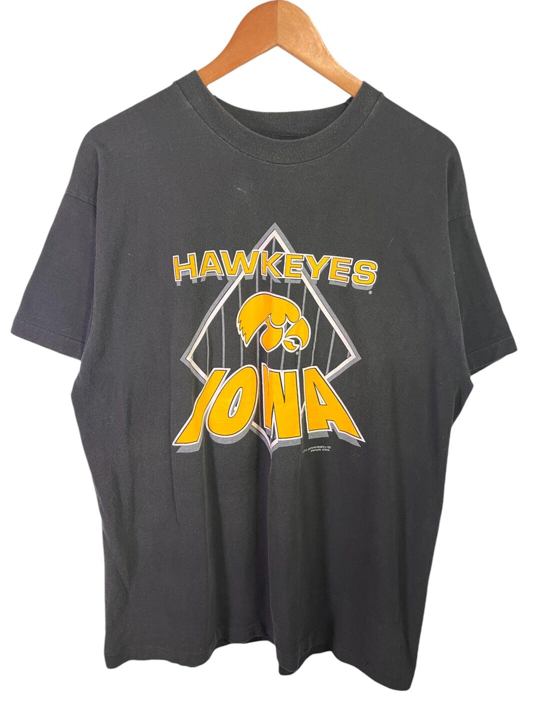Vintage 90's Iowa Hawkeyes Big Print Collegiate Graphic Tee Size XL - Etsy