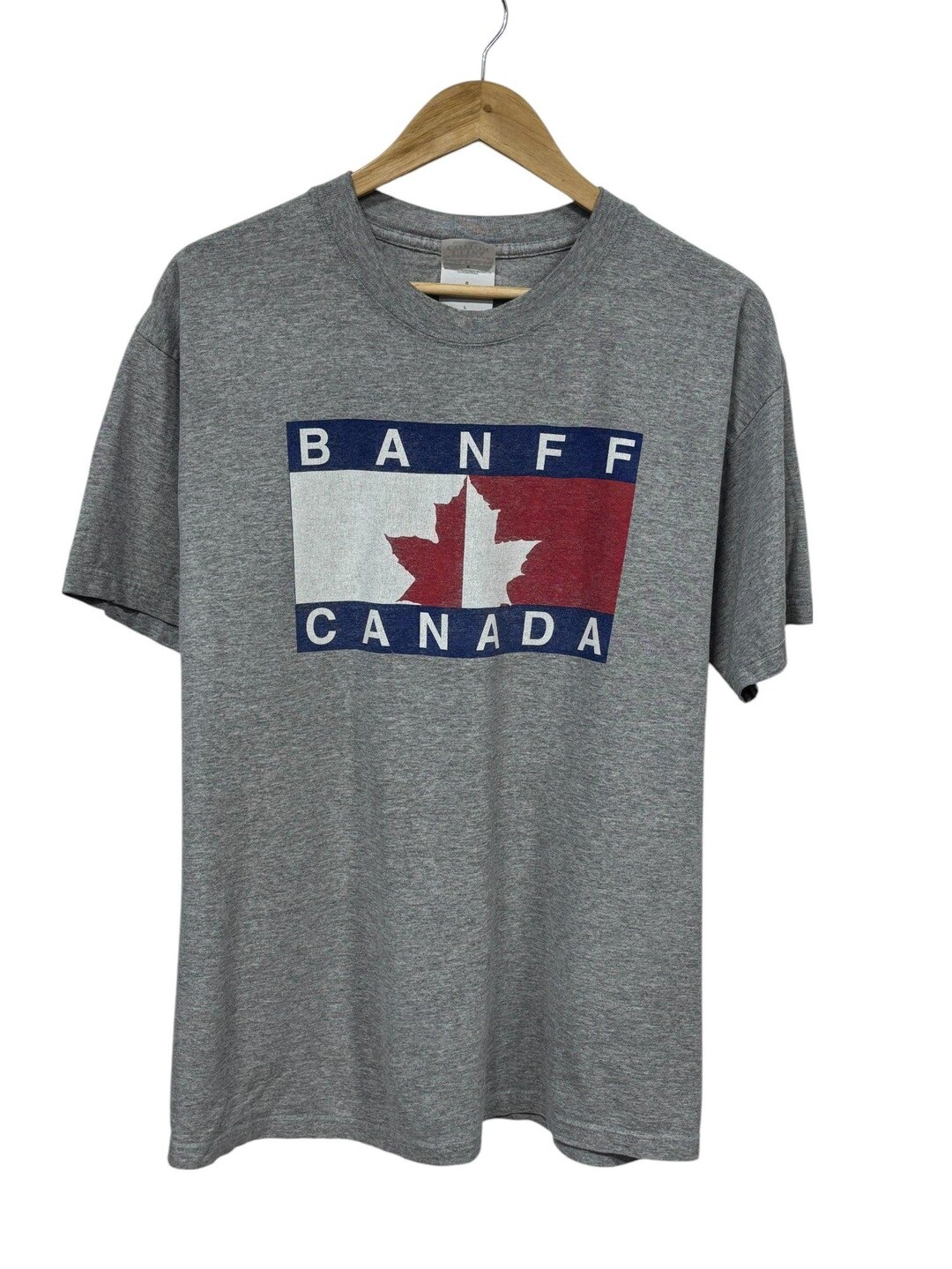 Vintage Banff Canadian Flag Graphic Tee Size Large - Etsy