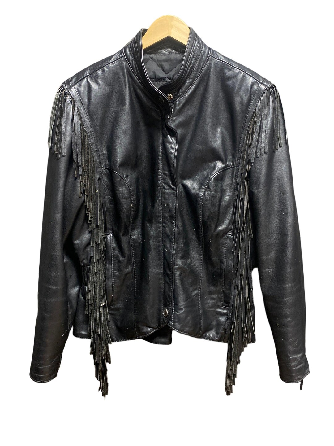 Vintage Womens Harley Davidson Fringe Leather Biker Jacket Size Large ...