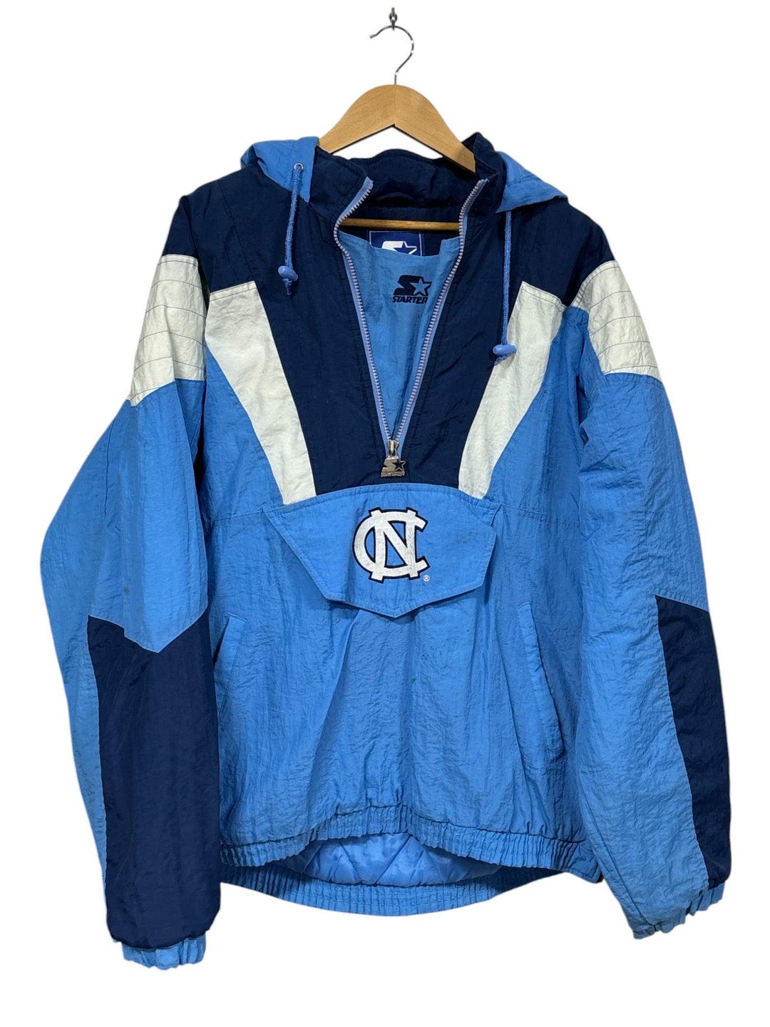 Vintage 90's Starter UNC Tar Heels Big Puffer Jacket Hooded Size XL - Etsy