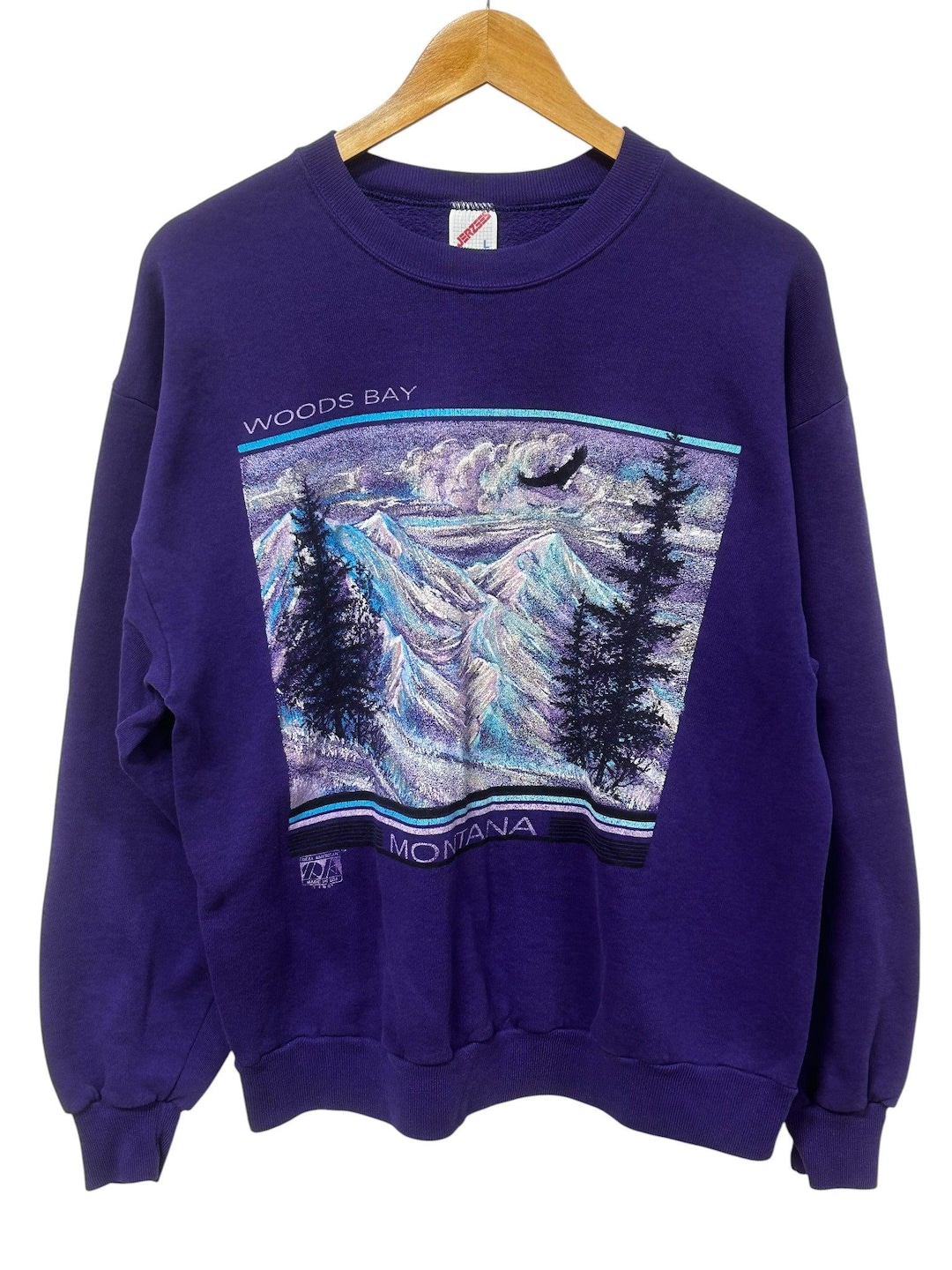 Vintage 90's Montana Woods Bay Nature Mountain Sweater Size Large - Etsy