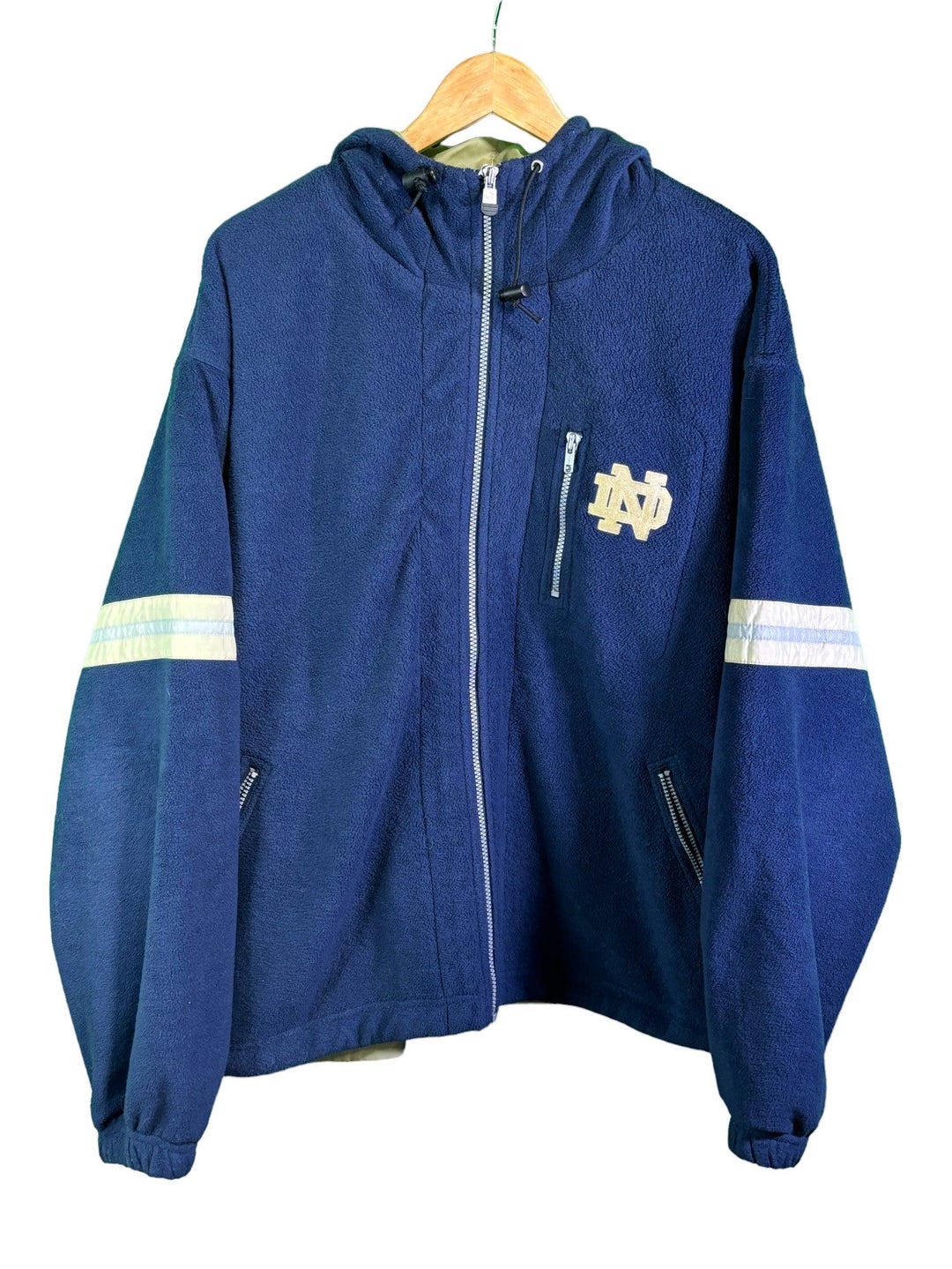 Vintage Champion Notre Dame Full Zip Fleece Jacket Size XL - Etsy