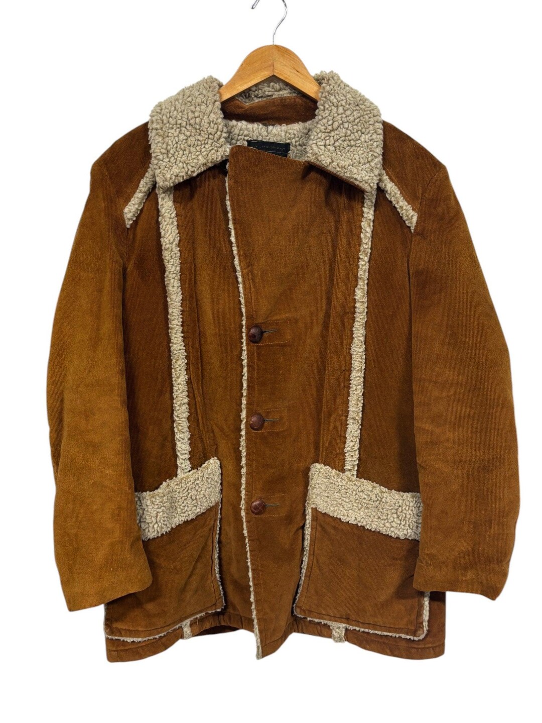 Vintage 70's JC Penney Sherpa Lined Rancher Coat Size Large - Etsy