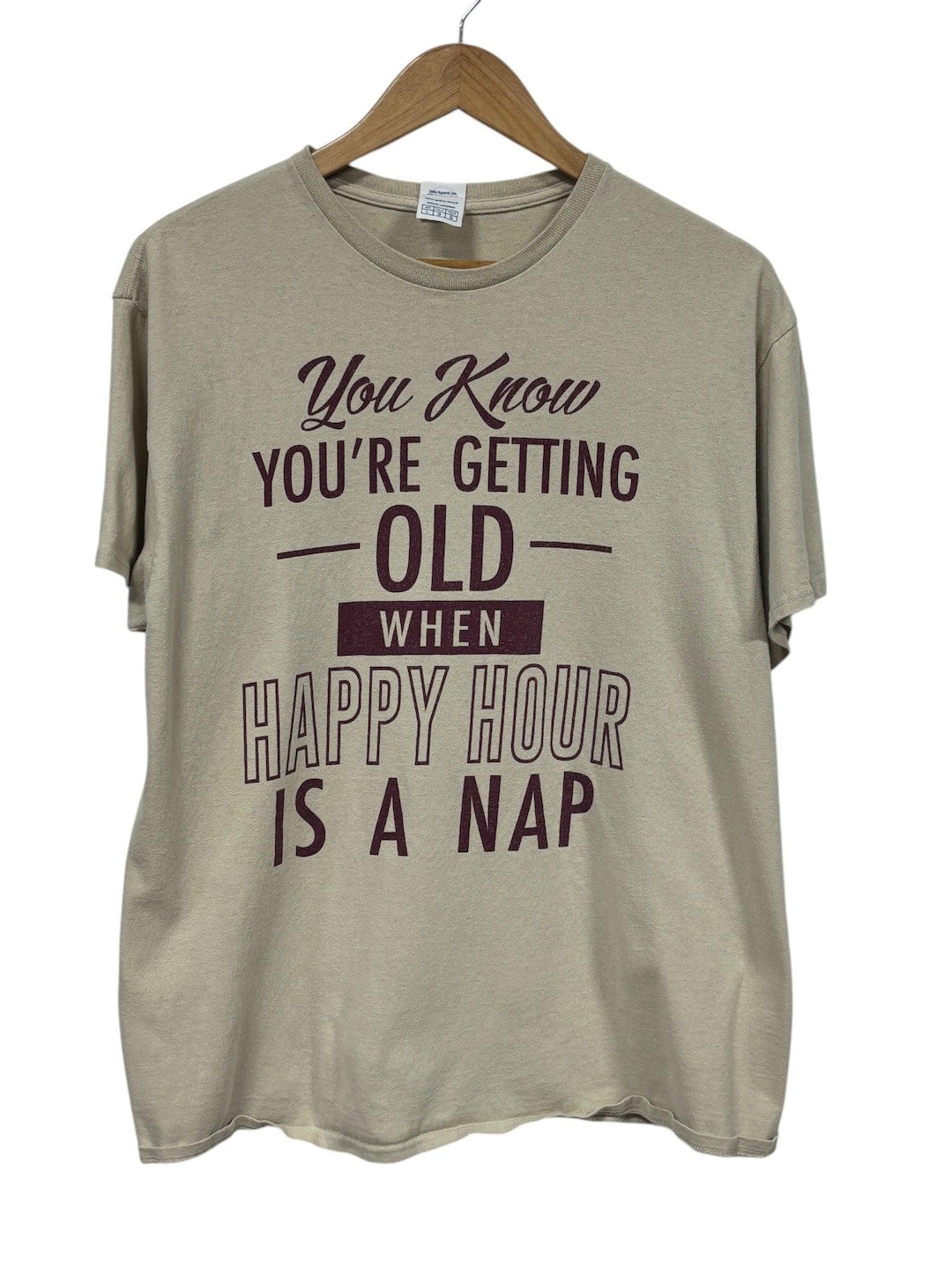 Vintage 00's Old Age Happy Hour Humor Graphic Tee Size Large - Etsy