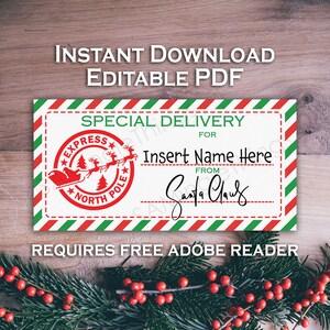 Instant Download Christmas Gift Label PDF Personalized | Etsy