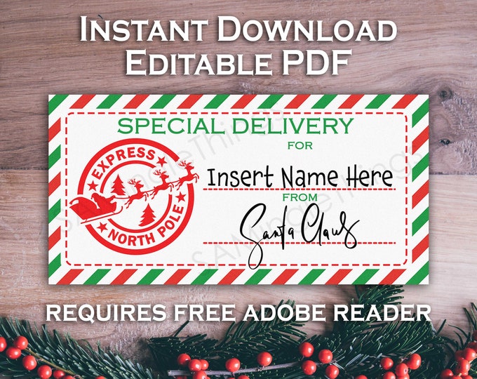 Instant Download Christmas Gift Label PDF Personalized | Etsy