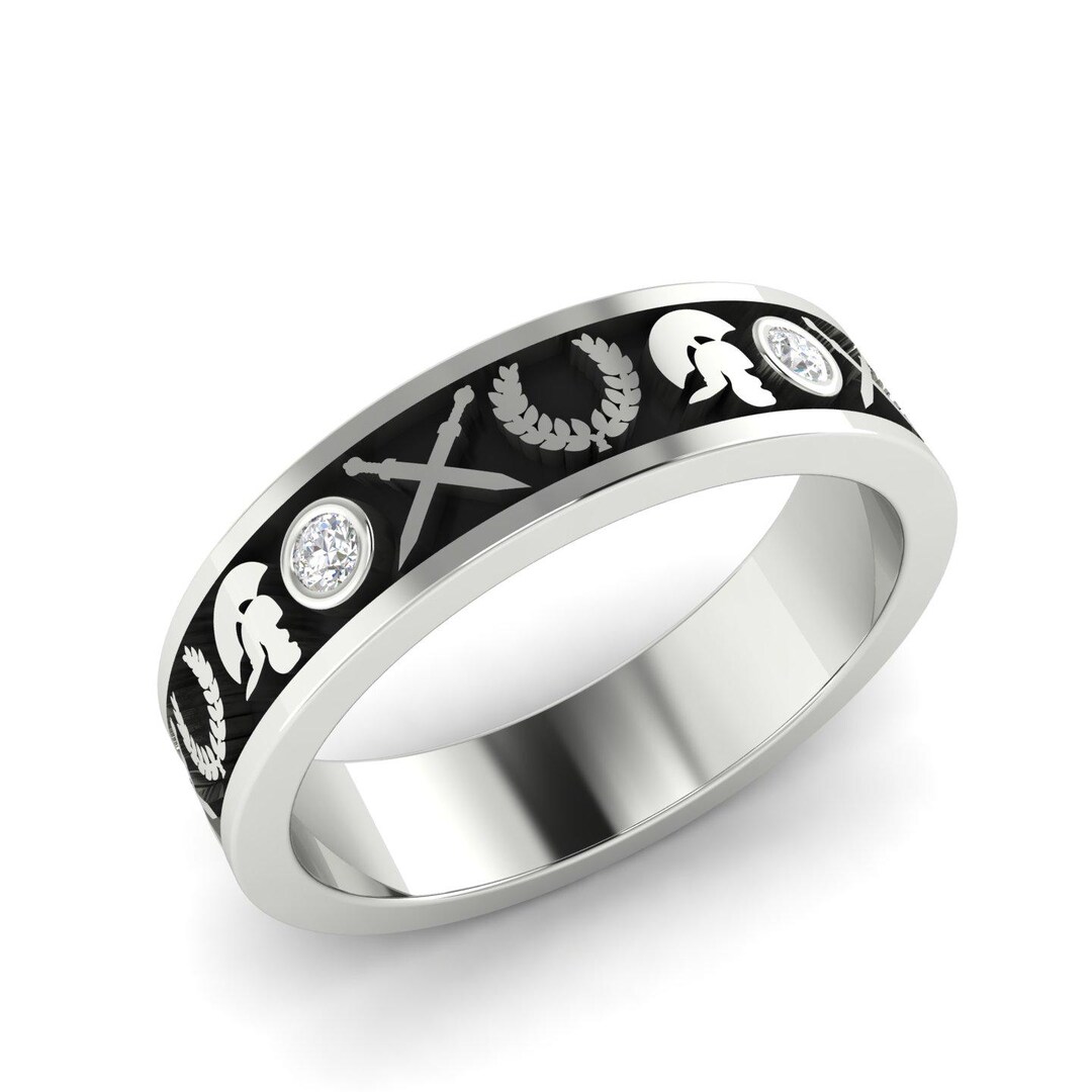 CENTURION | Men's Ancient Rome Inspired Eternity Diamond Wedding Band I ...