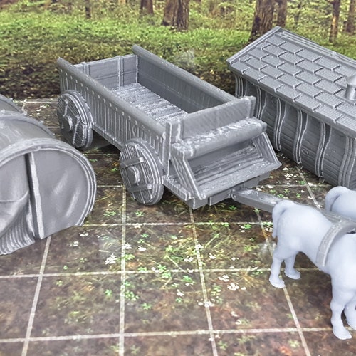 Horse & Wagon Cart Set 28mm Scale Fantasy Terrain Tile | Etsy