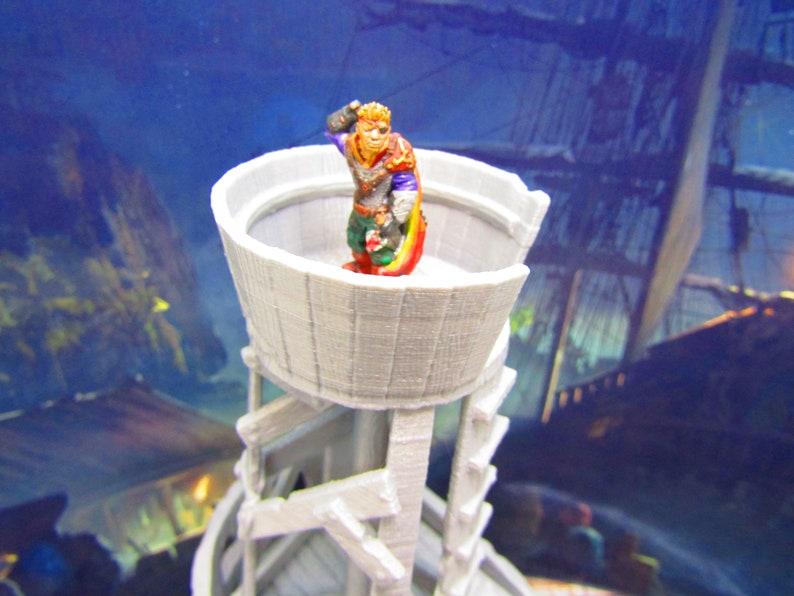 Boat Ship Hull House Hideout & Crow's Nest Watchtower Scatter Terrain ...