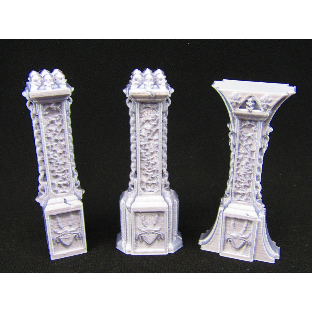 3pc Spider Lair Pillars/ Columns Scatter Terrain Scenery 3D Printed ...