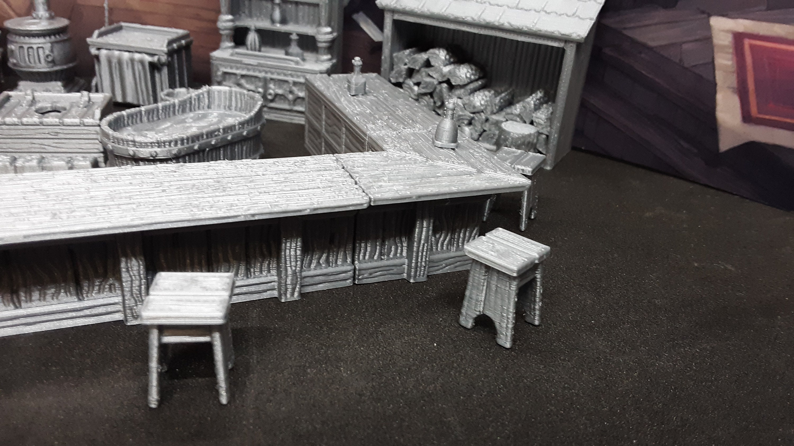 37pc Tavern Bar Inn Pub Dnd Miniature Terrain, Dungeons and Dragons, D ...