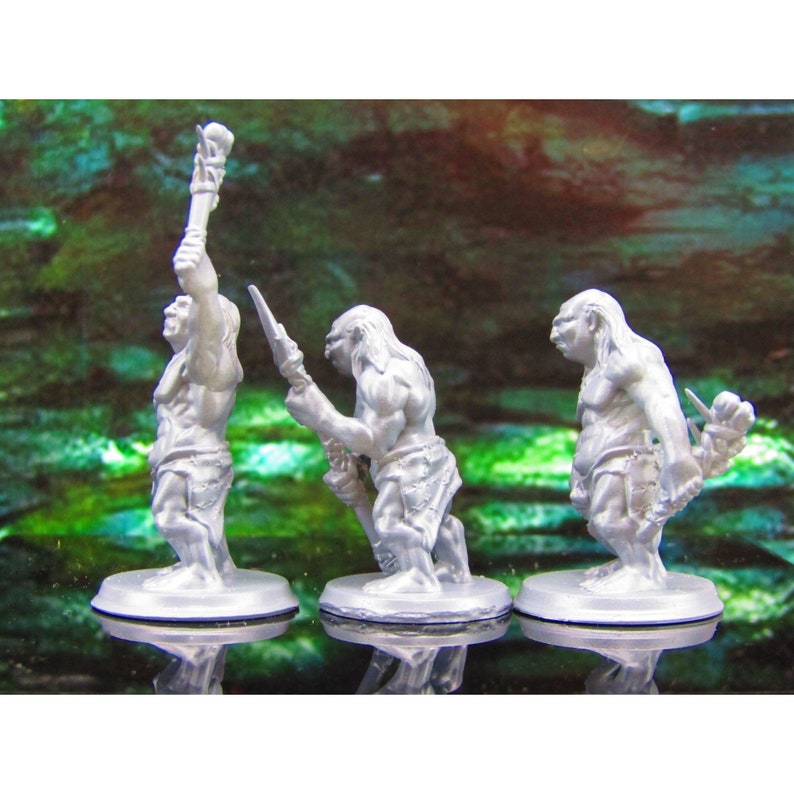 3pc Grimlock Humanoid Cave Monster Set Mini Miniature Model Character ...