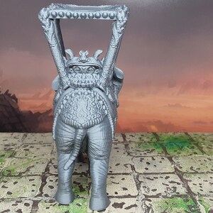 Howdah Saddled Riding Elephant With Arabian Prince Mini Miniature ...