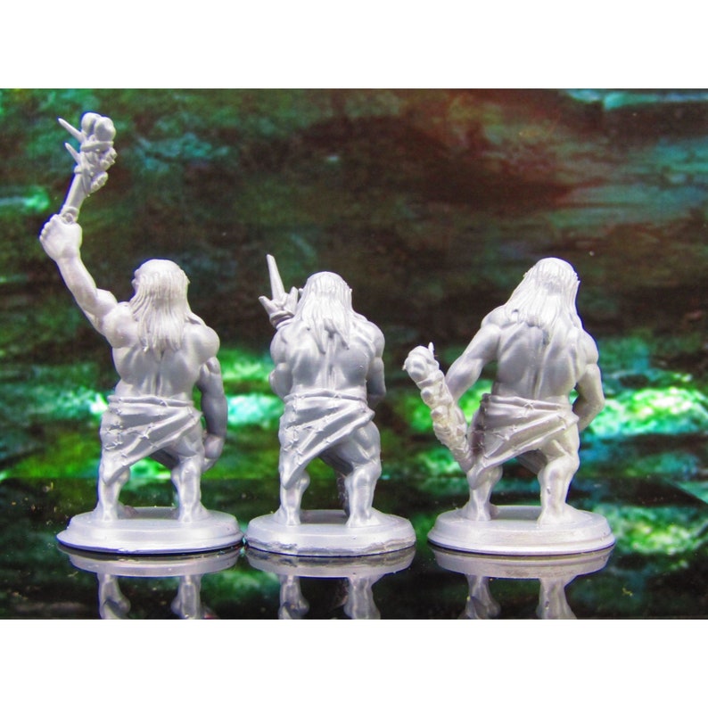 3pc Grimlock Humanoid Cave Monster Set Mini Miniature Model Character ...