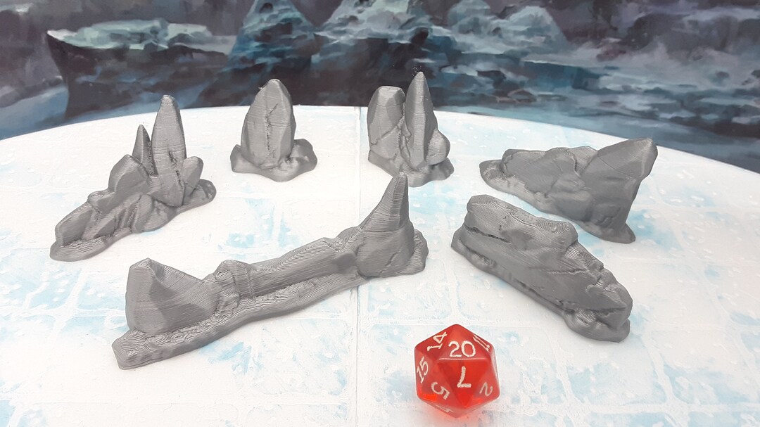 6 Piece Rock Formations Mountain Fields Scatter Terrain Scenery 28mm ...