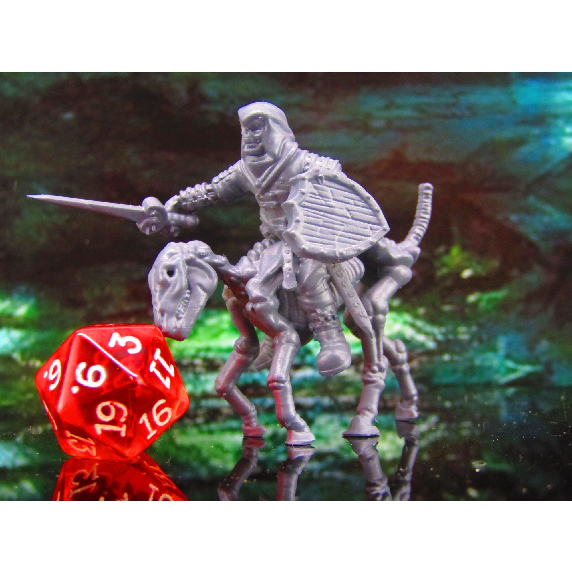 Mounted Skeleton Horse Rider Cavalry B Mini Miniature Model | Etsy