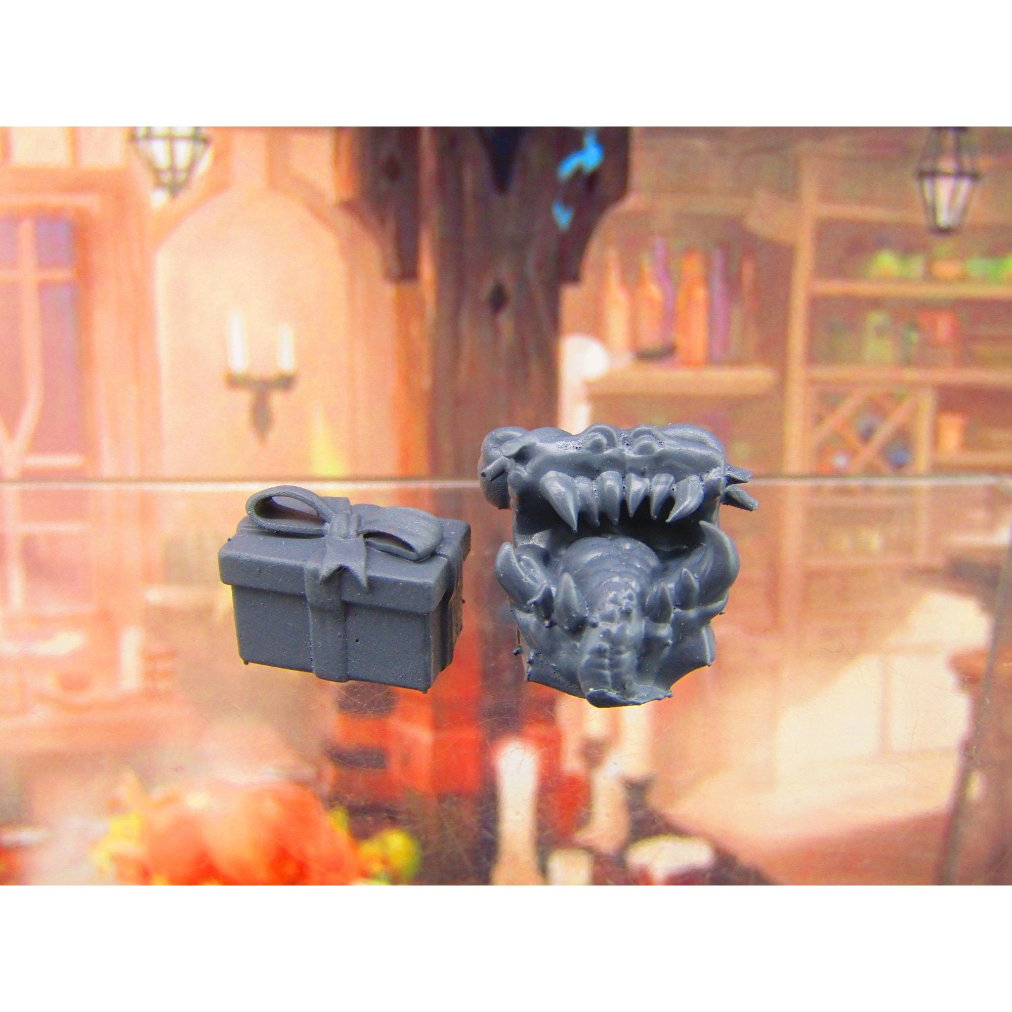 2pc Mimic Loot Monster Gift Pair Mini Miniature Figure 3D - Etsy