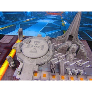 Space Ship Landing Pad W/ Starship Scenery Scatter Terrain 3D Printed ...