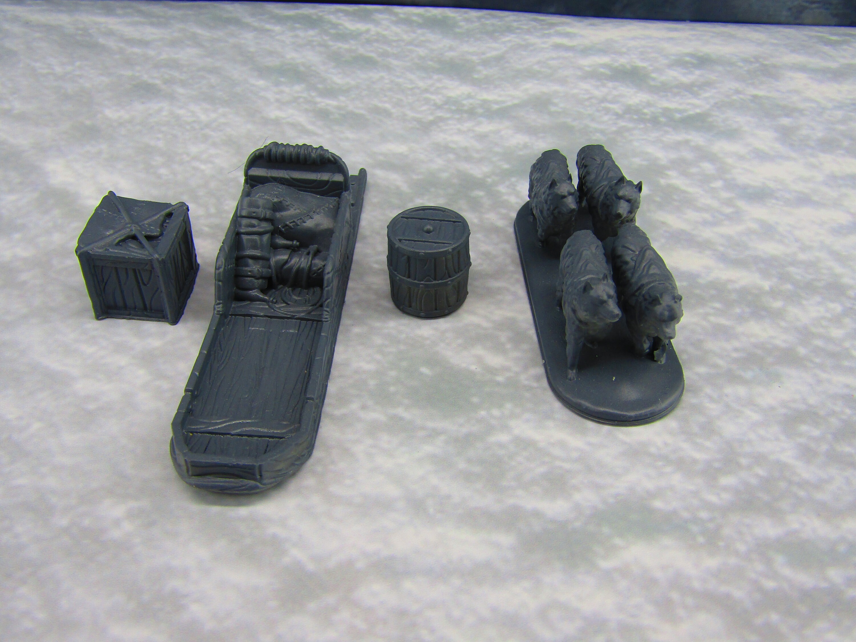 Dog Sled Sleigh and Cargo 28mm Scale Figure RPG Fantasy Games Dungeons ...