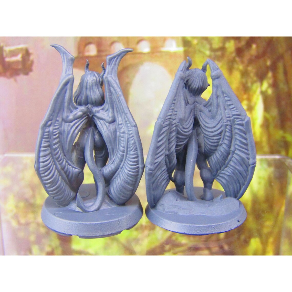 Incubus and Succubus Demon Pair Mini Miniatures 3D Printed Resin Model ...