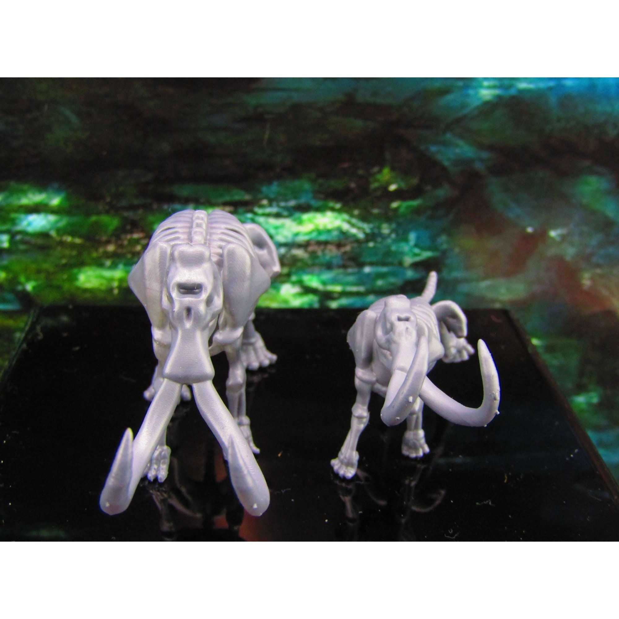 Mammoth Undead Elephant Skeleton Pair Mini Miniature Model | Etsy