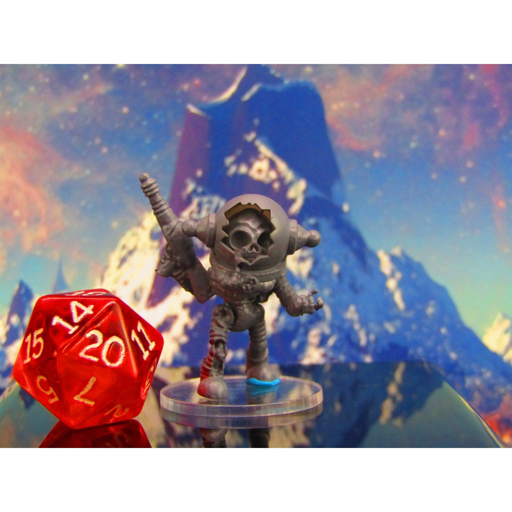 Skeletal Zeta Alien Invader B Mini Miniature Model Character Figure ...
